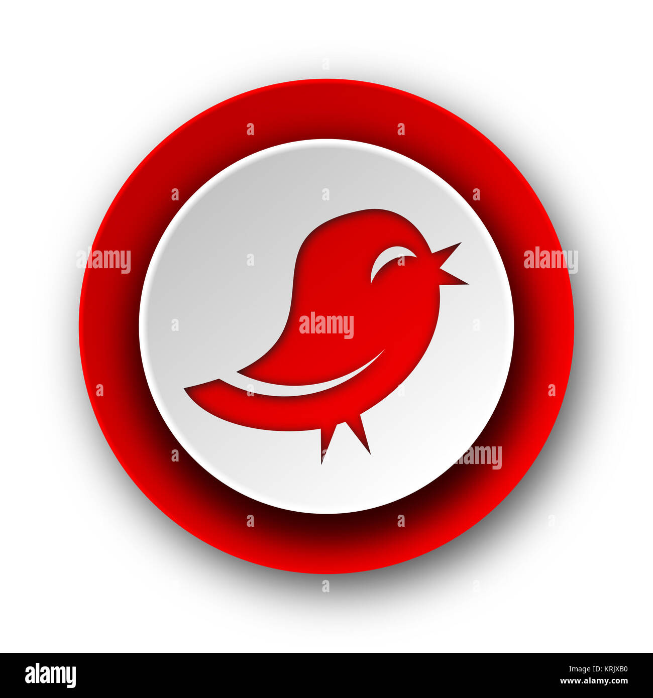 twitter red modern web icon on white background Stock Photo - Alamy