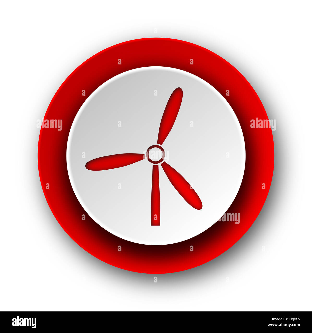 windmill red modern web icon on white background Stock Photo - Alamy