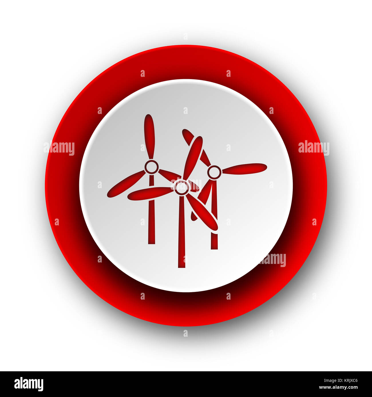 windmill red modern web icon on white background Stock Photo - Alamy