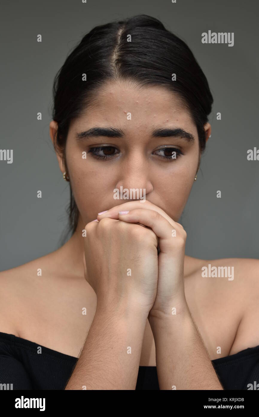 Girl And Anxiety Stock Photo - Alamy