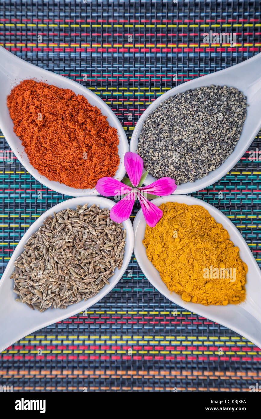 Organic and aromatic cooking spices Stock Photo - Alamy