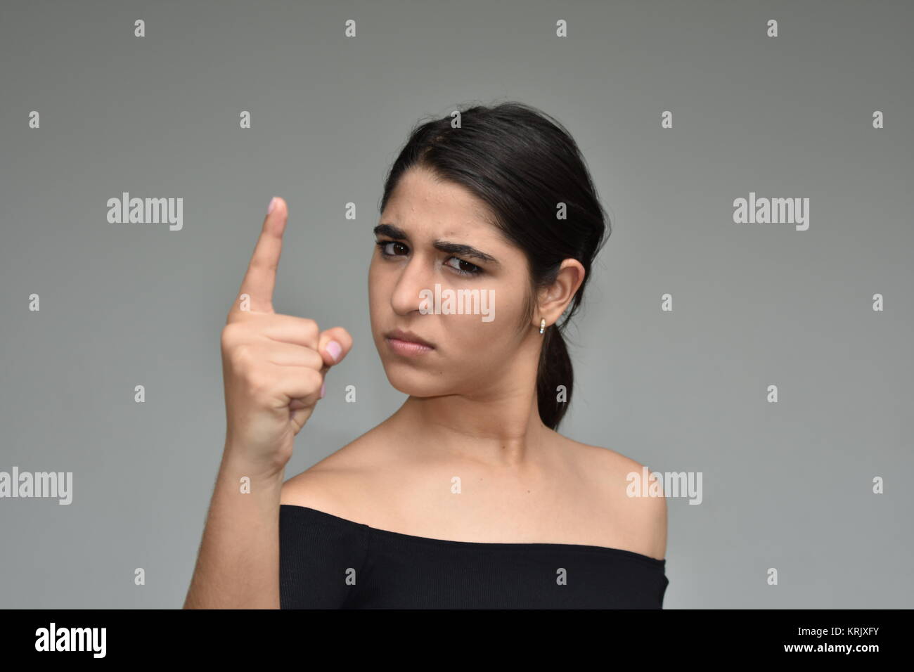 Mad Beautiful Girl Stock Photo - Alamy