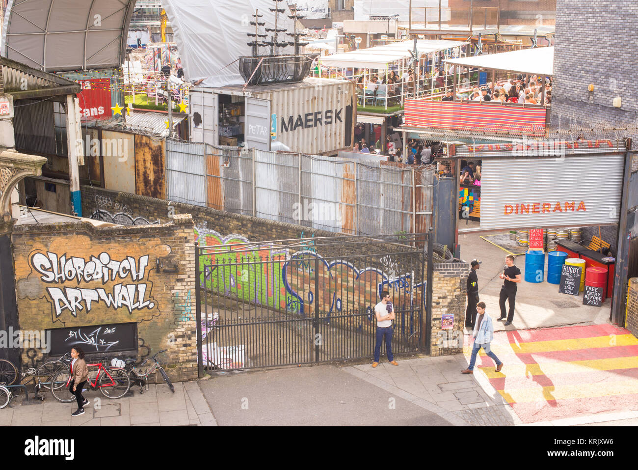 Pop-up street food market venue called Dinerama popular among young ...
