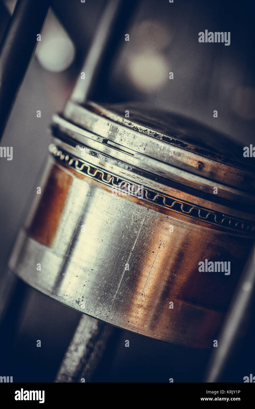Motorcycle piston detail Stock Photo - Alamy