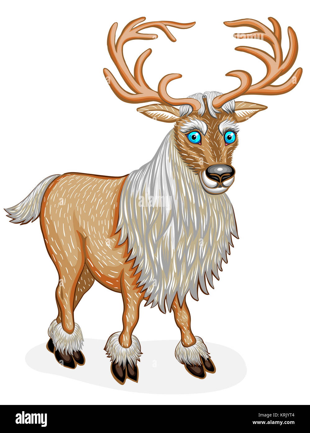 Standing Reindeer animal cartoon character Stock Photo - Alamy