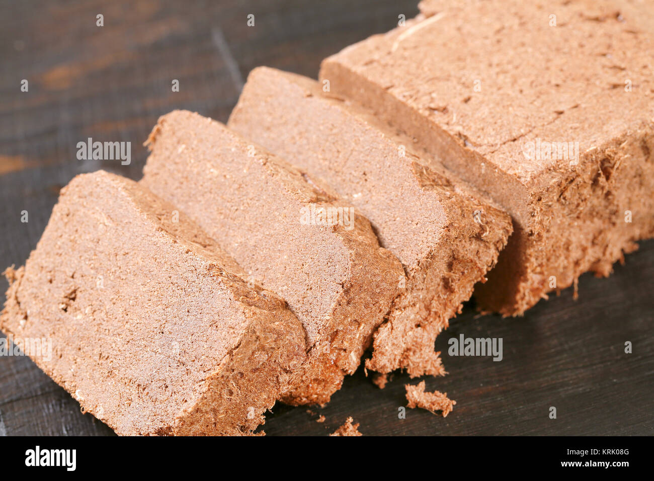 Sliced chocolate halva Stock Photo - Alamy