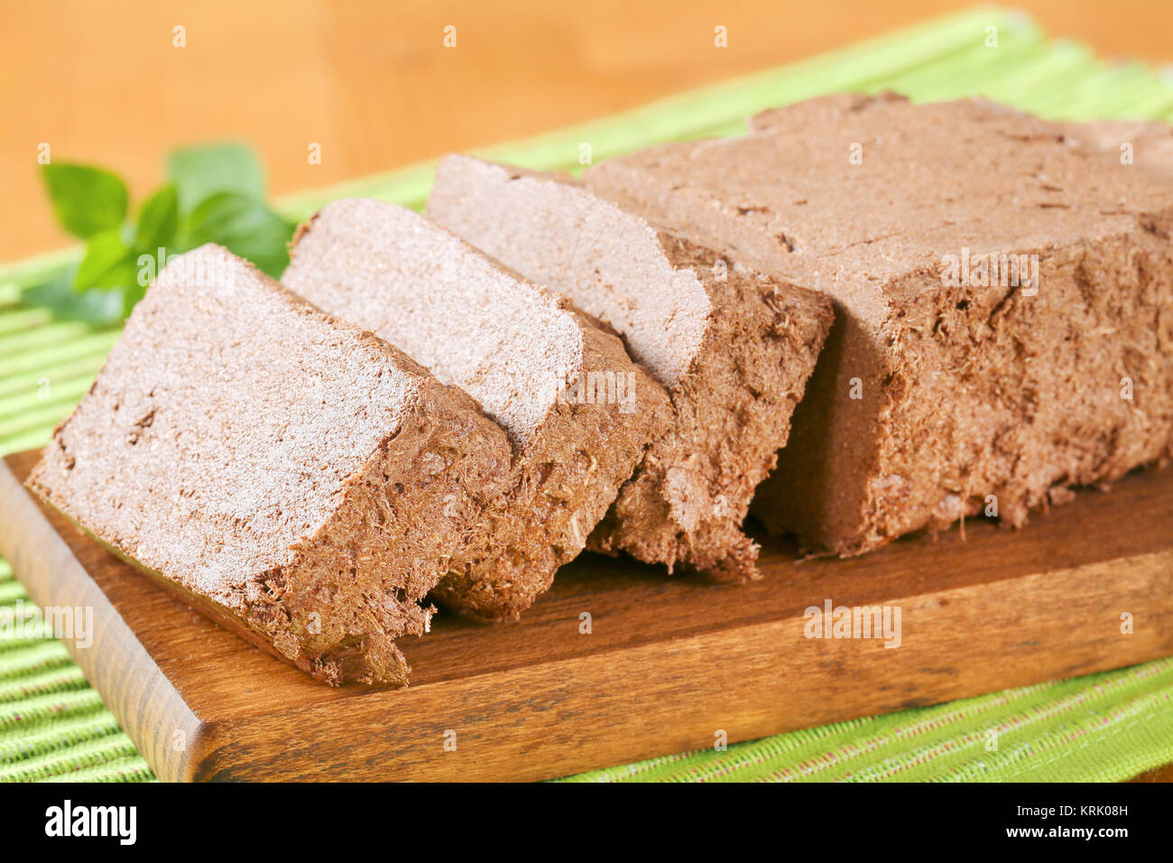 Sliced chocolate halva Stock Photo - Alamy