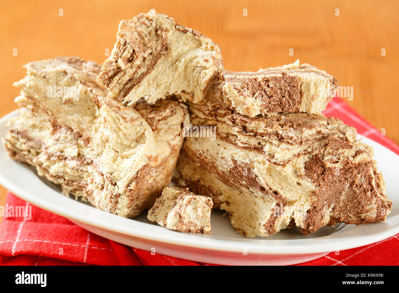 Chocolate flavor halva Stock Photo - Alamy
