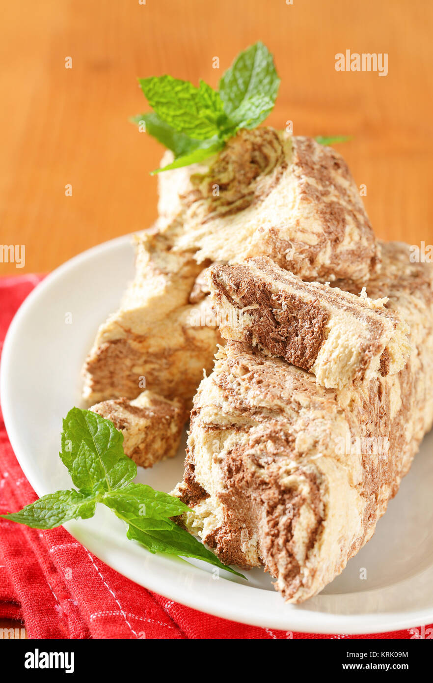 Marble sesame halva Stock Photo - Alamy