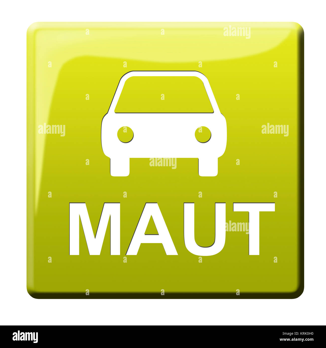 car toll - symbol button Stock Photo - Alamy