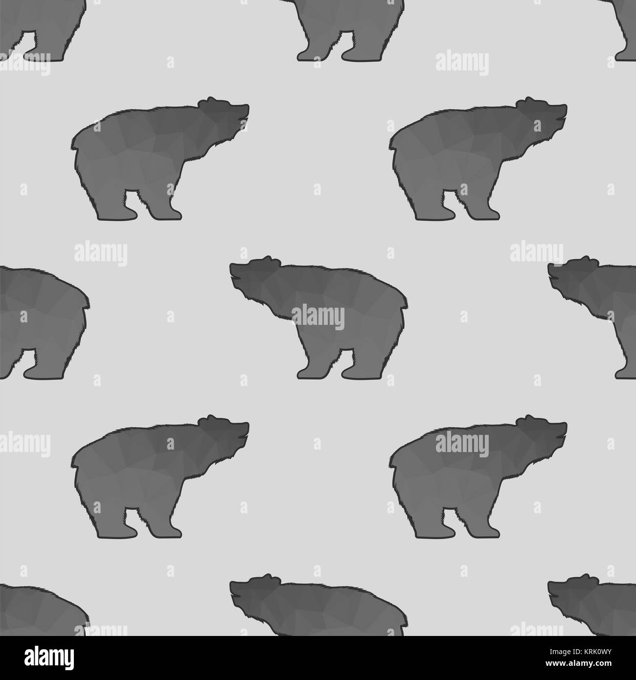 Bear Polygonal Seamless Pattern Stock Photo - Alamy
