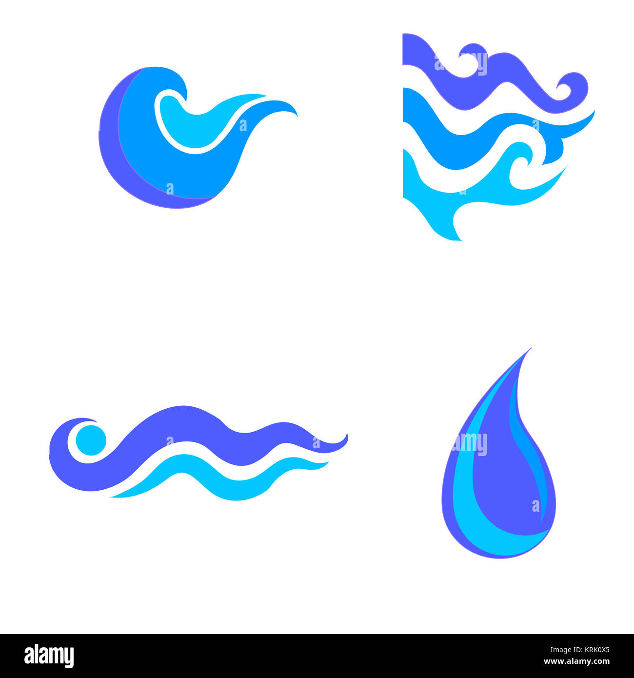 Set of Water Icons Stock Photo - Alamy
