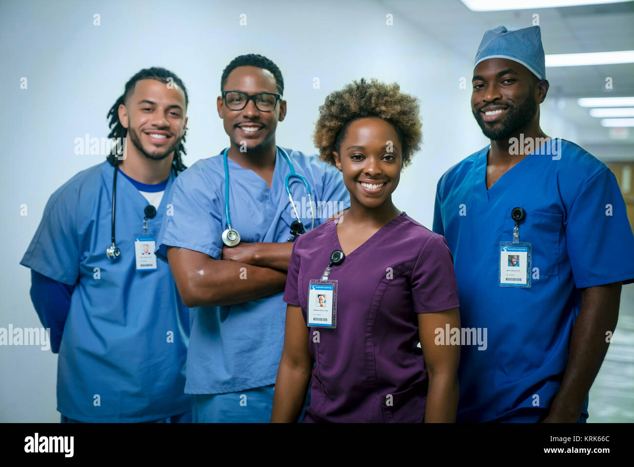 Portrait of smiling nurses Stock Photo - Alamy