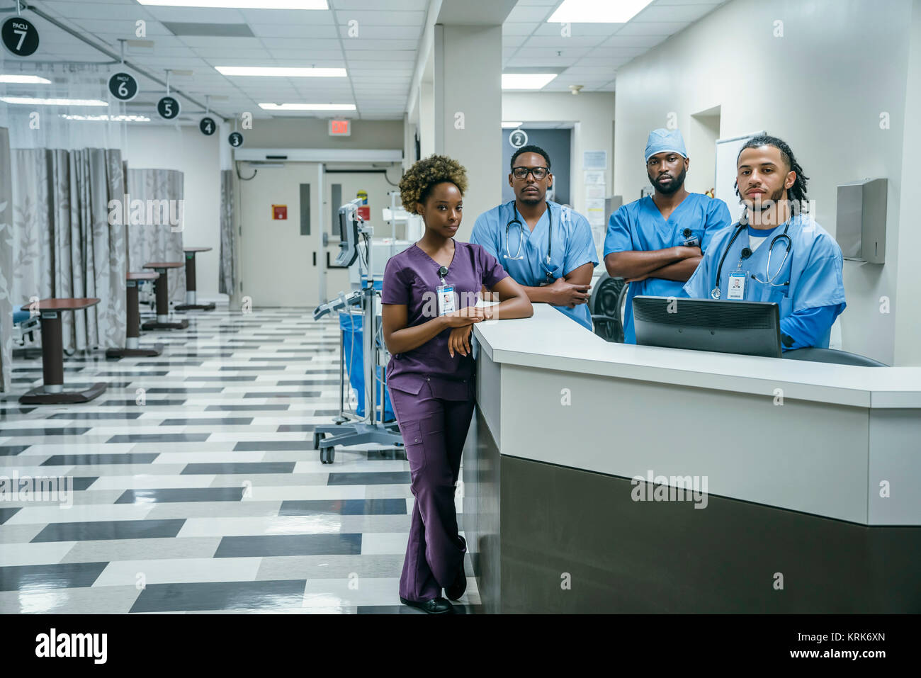 Portrait of serious nurses in hospital Stock Photo - Alamy