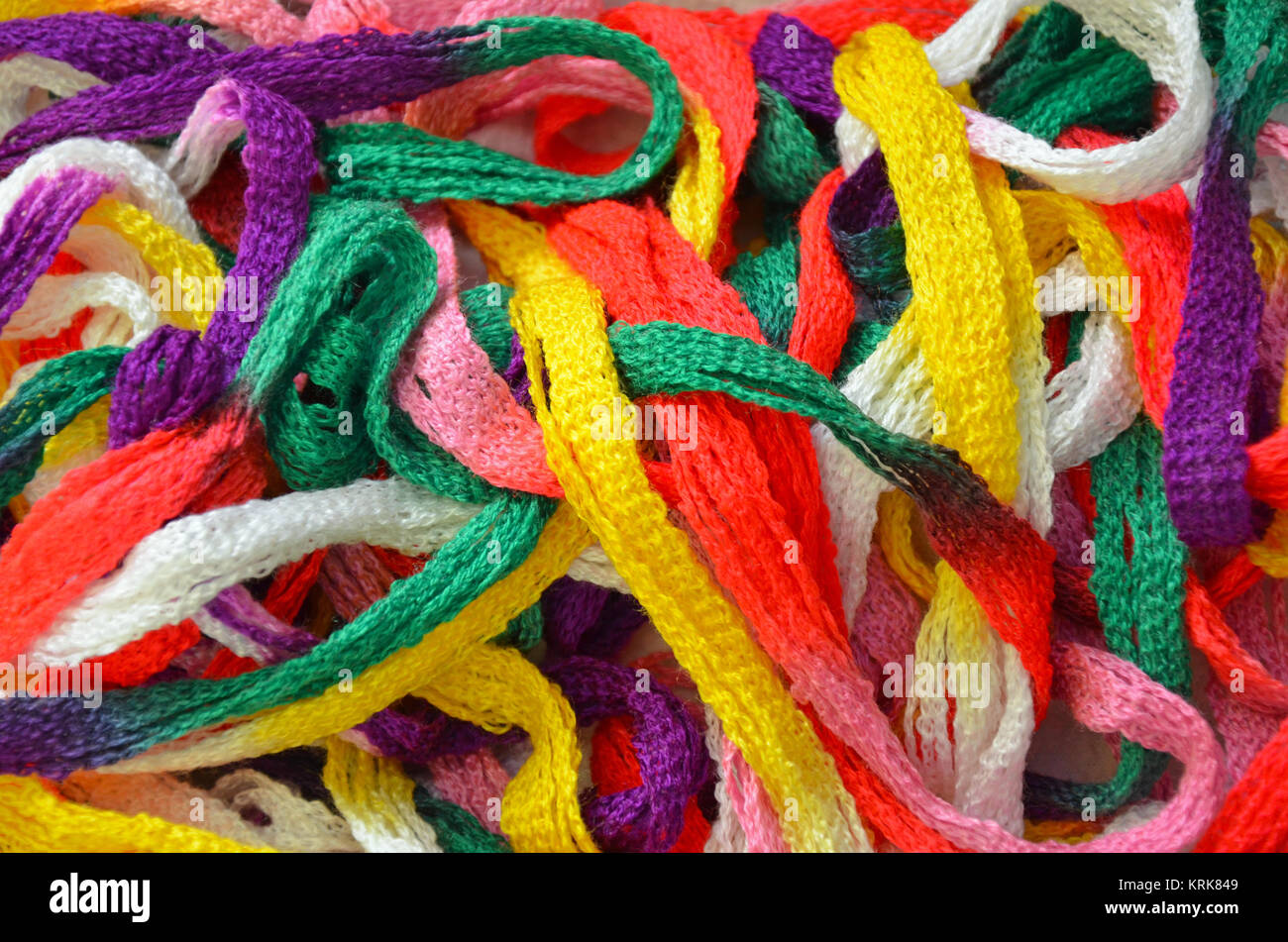 Colorful strands of yarn Stock Photo - Alamy