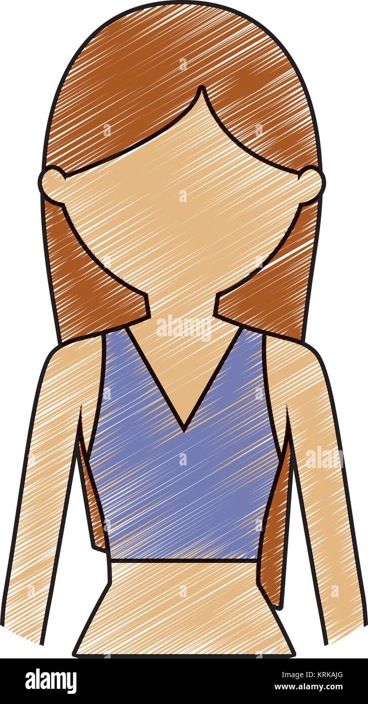 Attractive long brown hair Stock Vector Images - Alamy