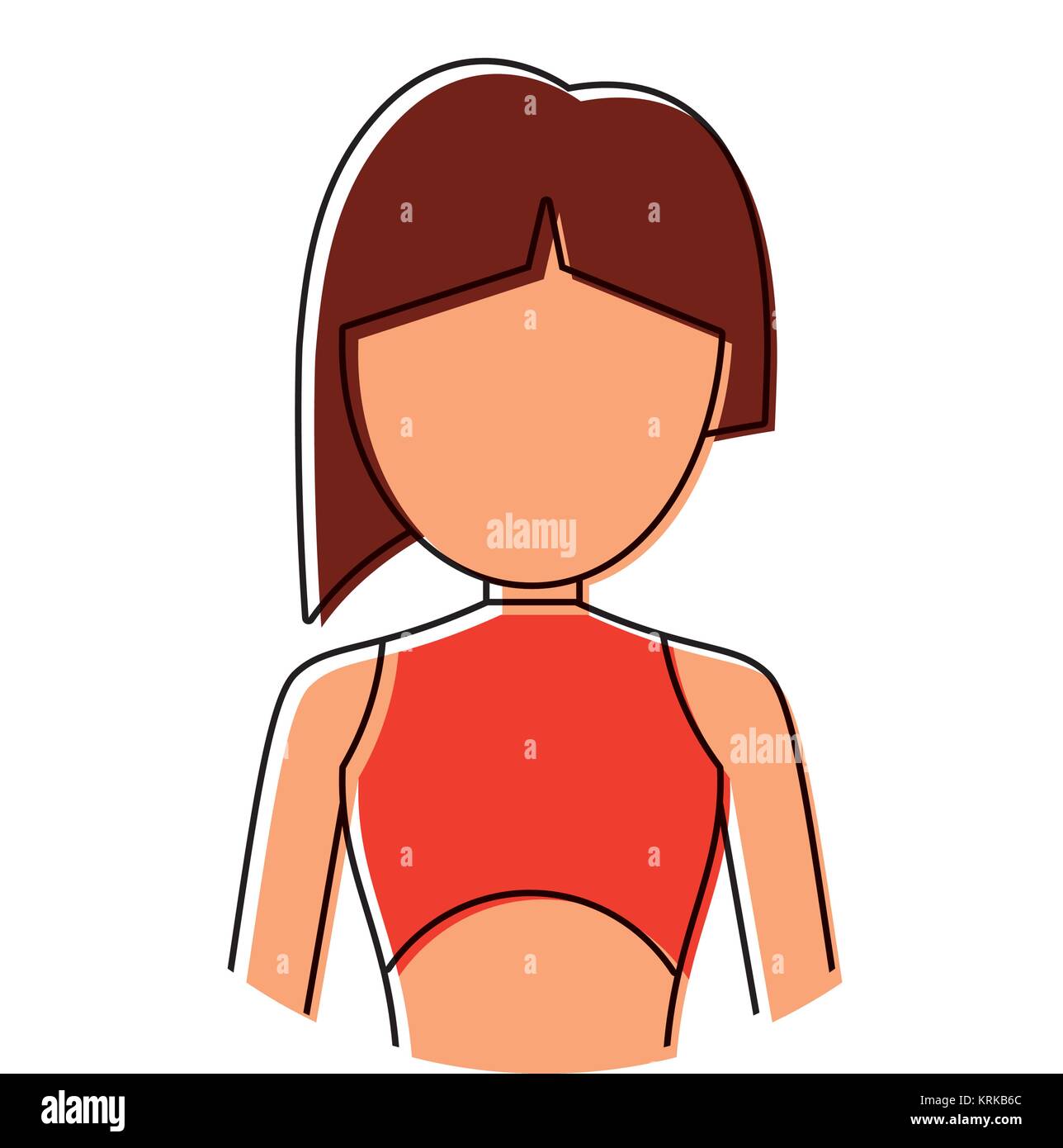 mermaid with short hair vector illustration Stock Vector Image & Art ...