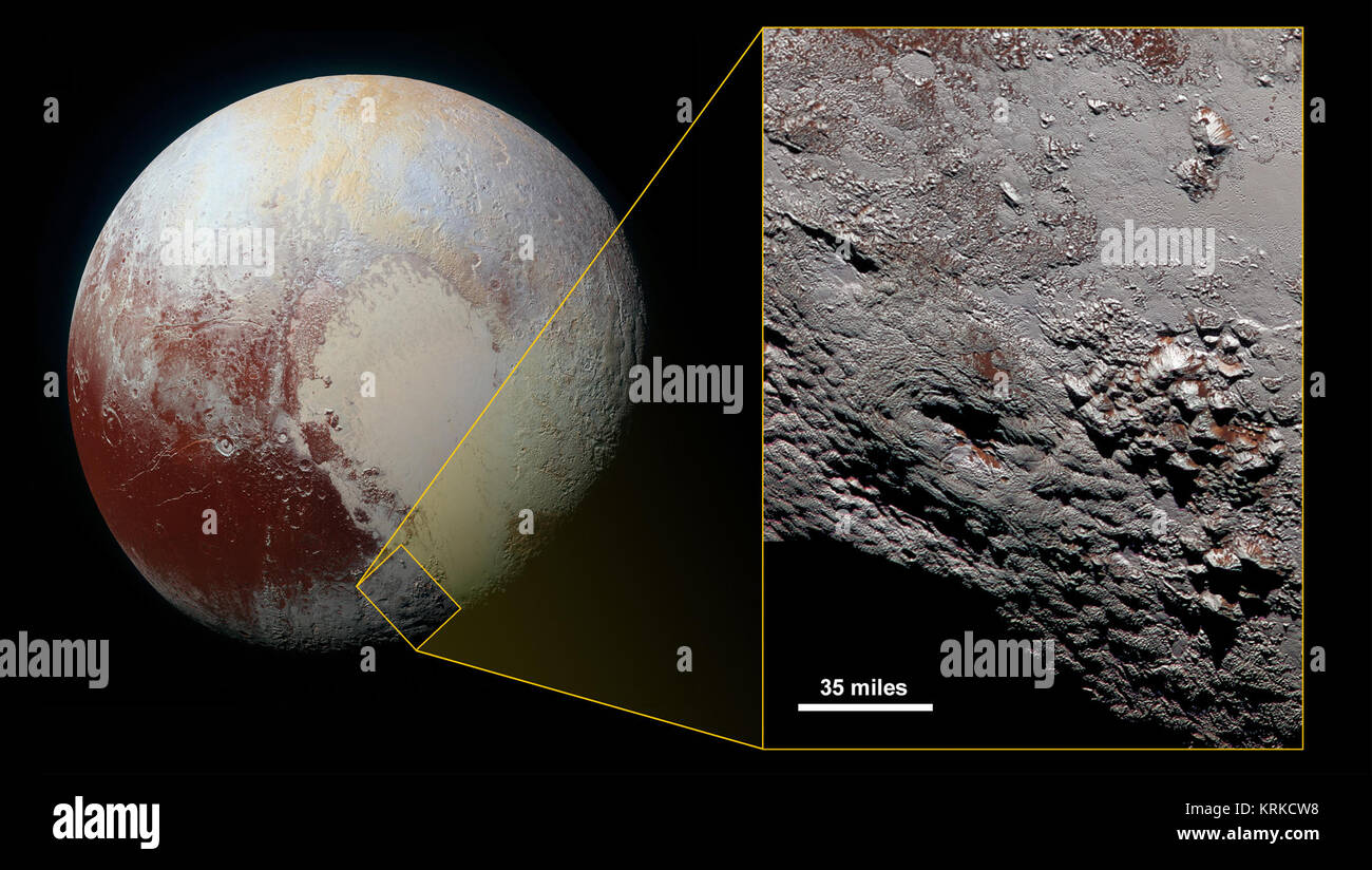 Wright Mons on Pluto - context Stock Photo - Alamy