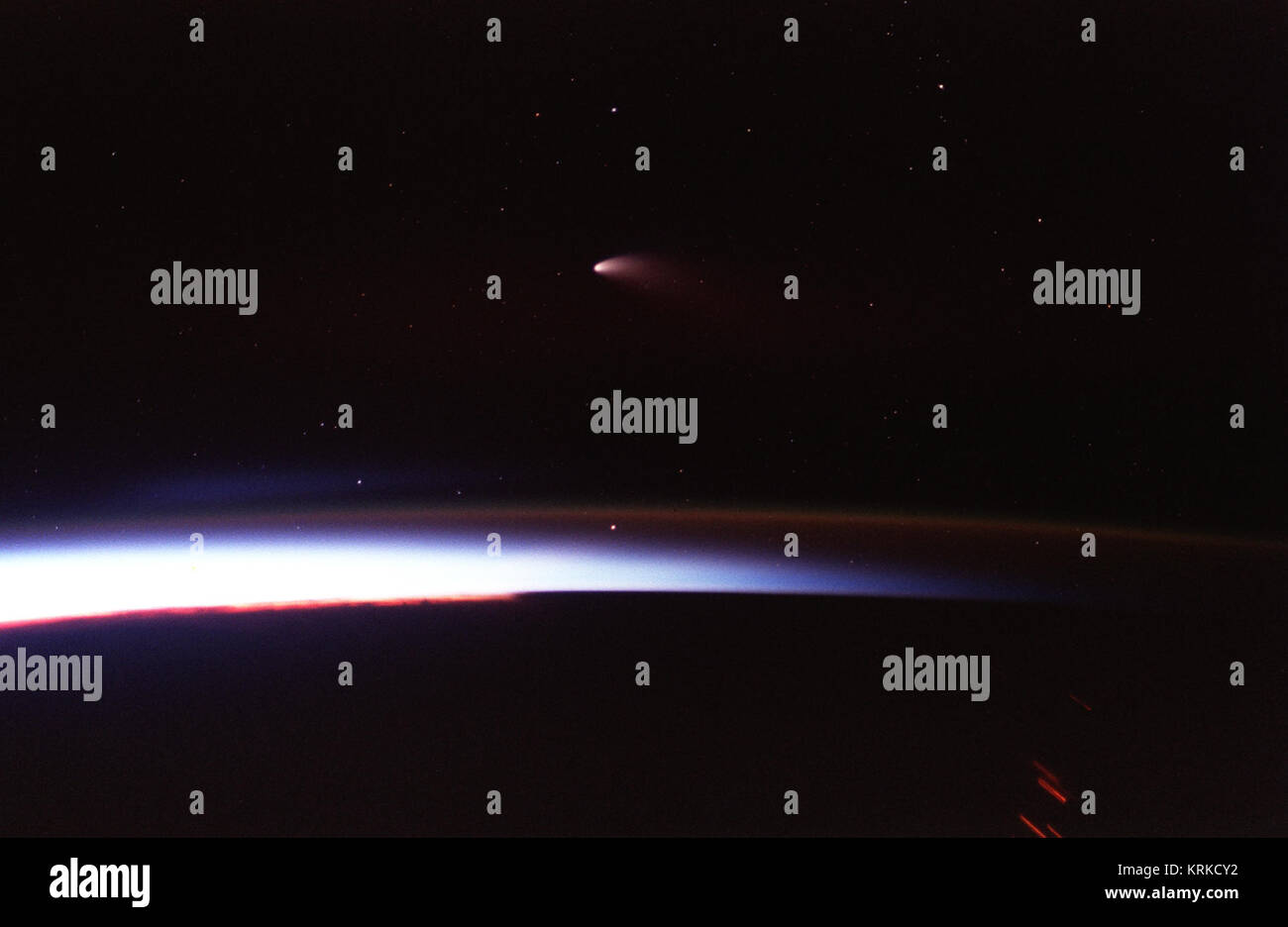 Comet Hale-Bopp from Space Shuttle Columbia (STS-83 Stock Photo - Alamy