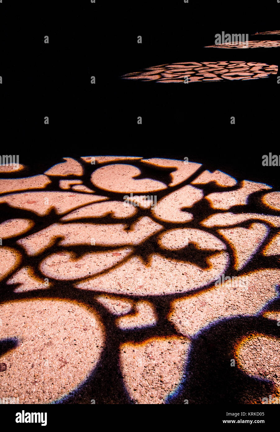 Projected patterns on the paths as part of the Christmas lights at ...