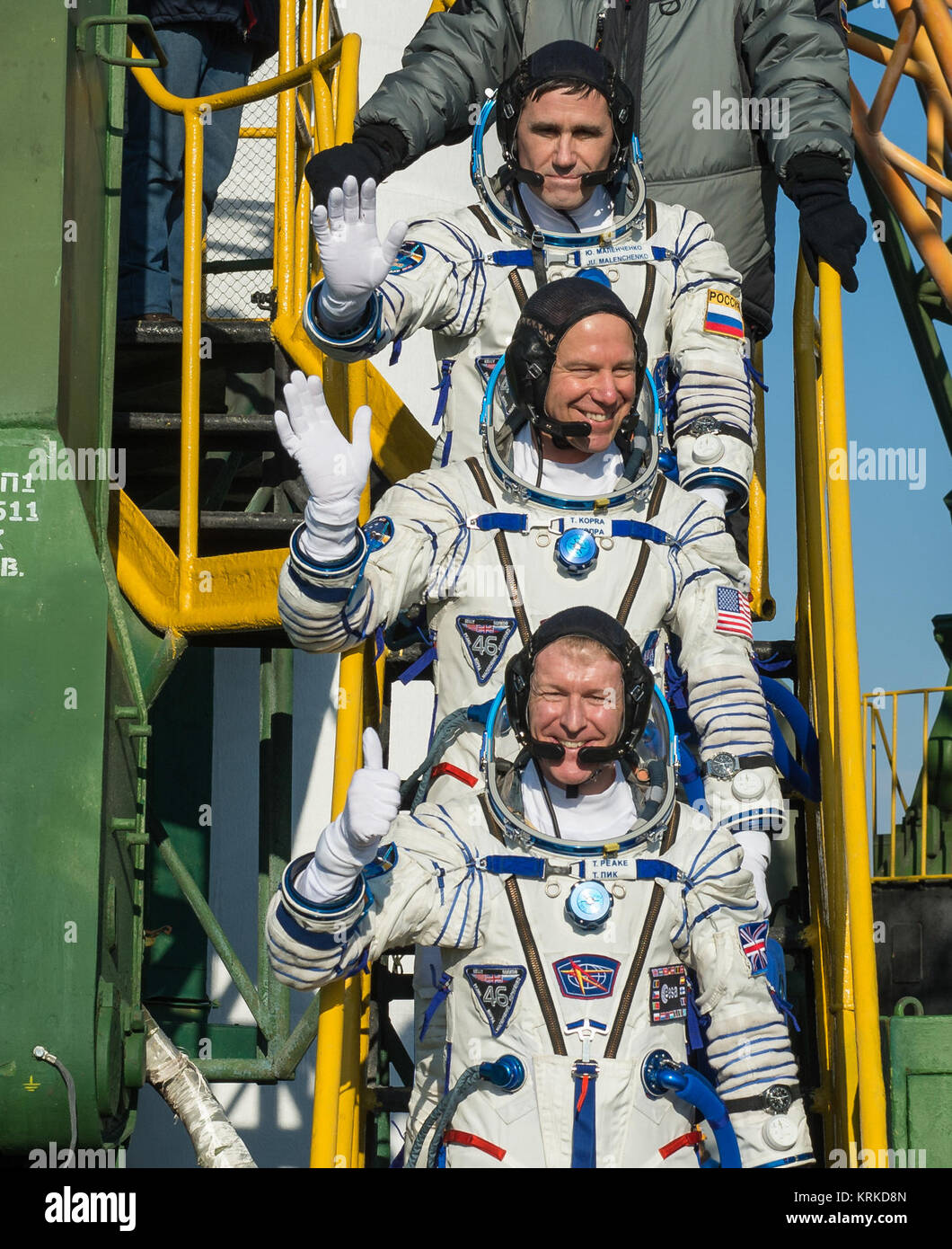 Expedition 46 Soyuz Commander Yuri Malenchenko of the Russian Federal ...