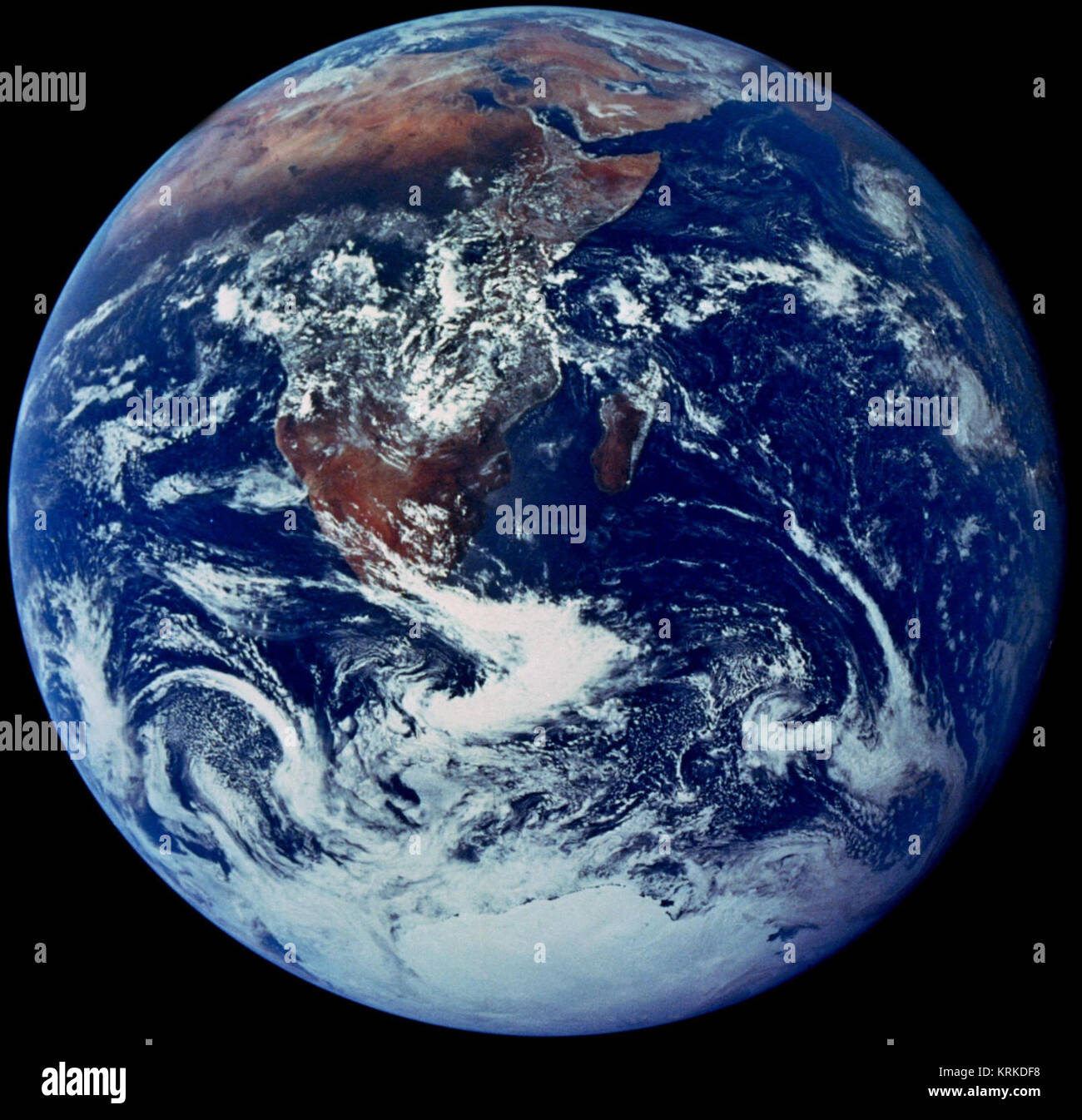Apollo 17 Image Of Earth From Space (cropped Stock Photo - Alamy