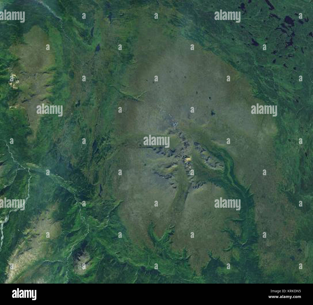 Heart Peaks and Level Mountain Stock Photo - Alamy