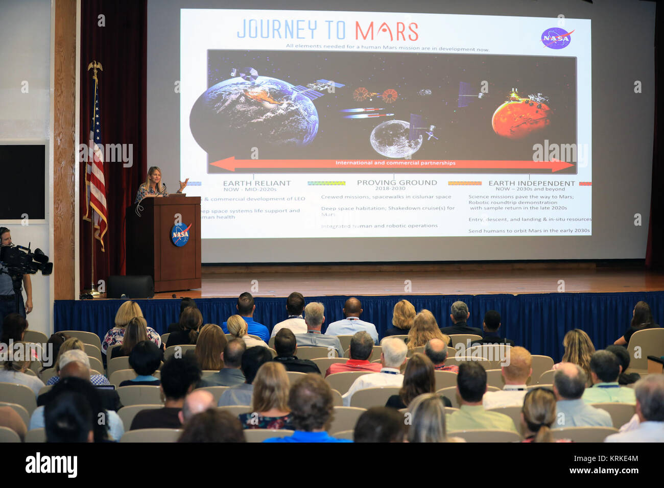 Dava Newman speaks to employees and viewers about the Agency Innovation ...