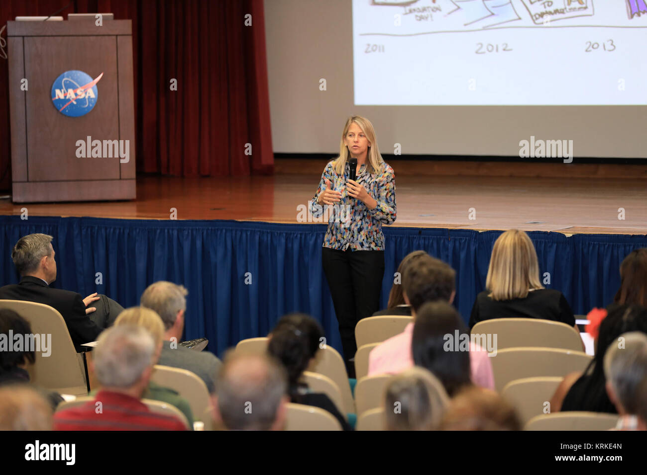 Dava Newman speaks to employees and viewers about the Agency Innovation ...