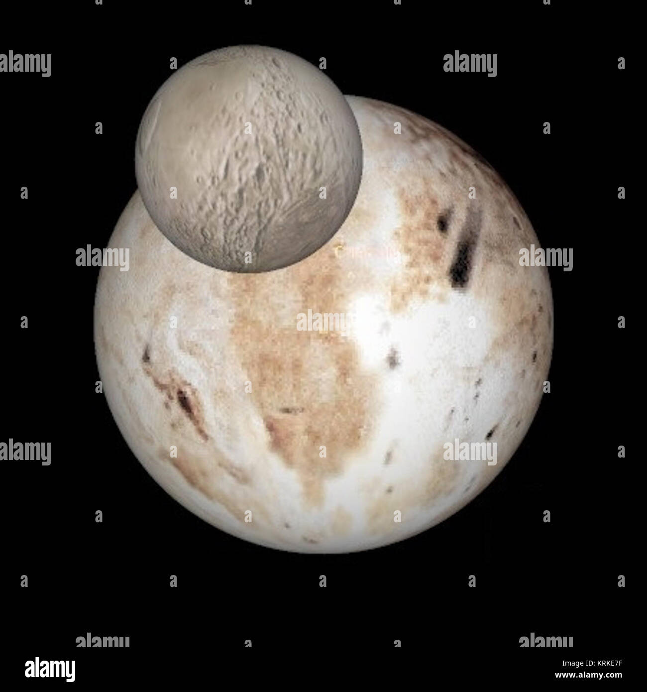 Charon Eclipses Pluto on 25 February 1989 Stock Photo - Alamy