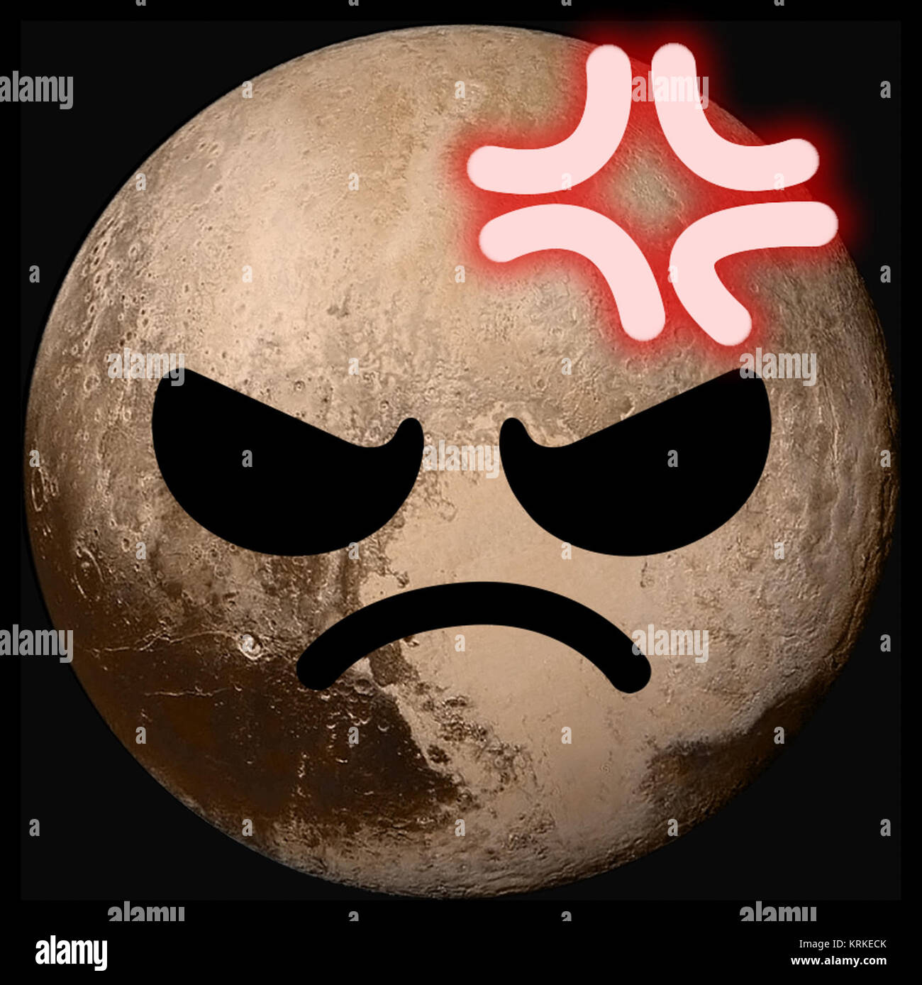 Pluto with angry face Stock Photo - Alamy