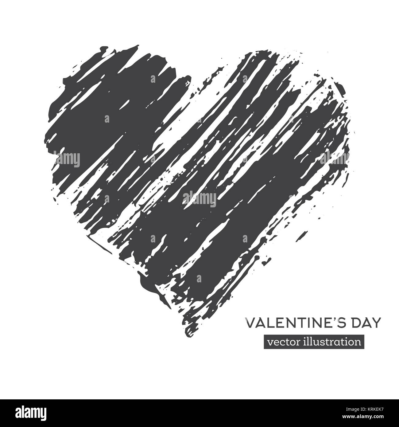 Hand Drawn Calligraphy Heart Isolated on White Background. Vector ...