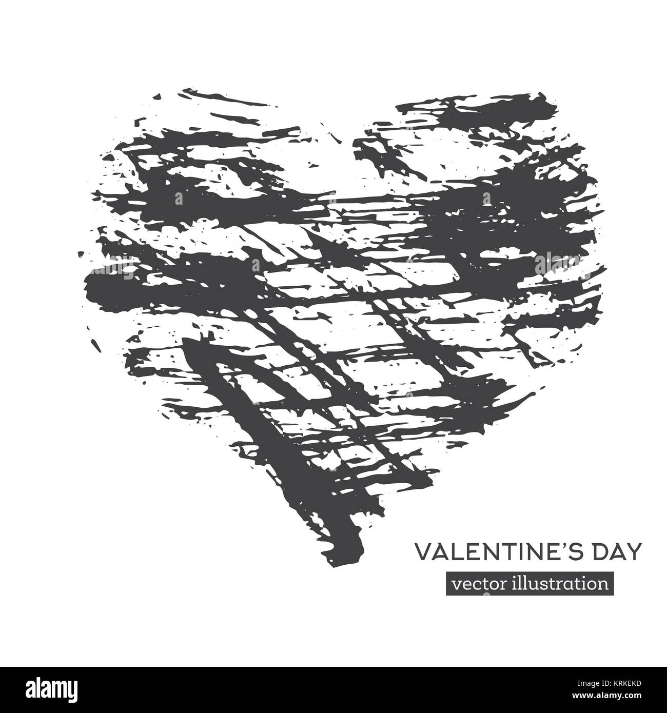 Hand Drawn Calligraphy Heart Isolated on White Background. Vector ...