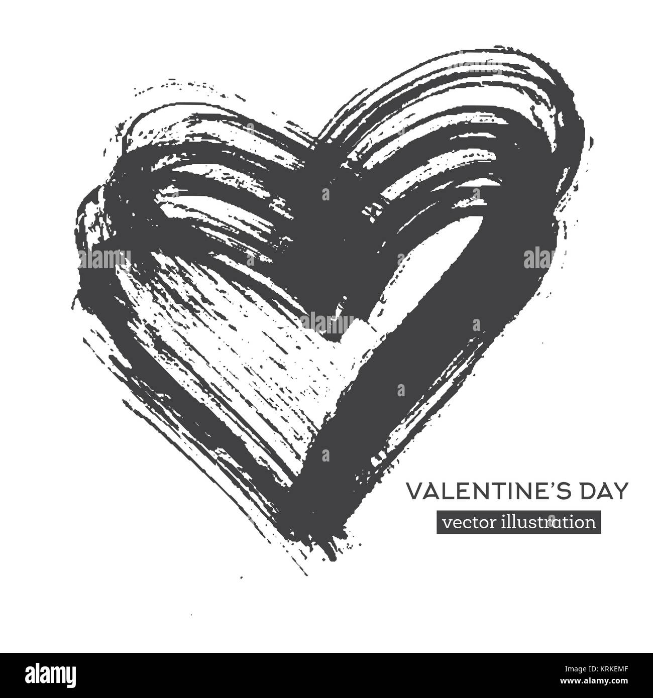 Hand Drawn Calligraphy Heart Isolated on White Background. Vector ...