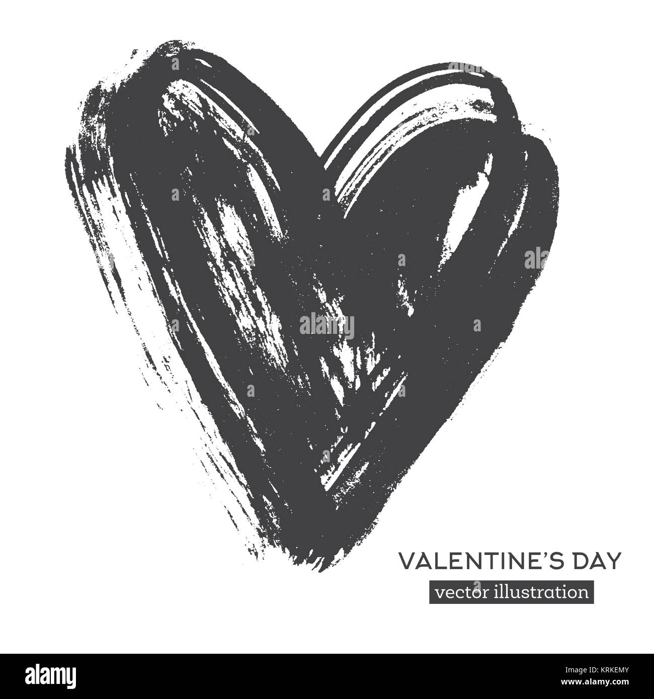 Hand Drawn Calligraphy Heart Isolated on White Background. Vector ...