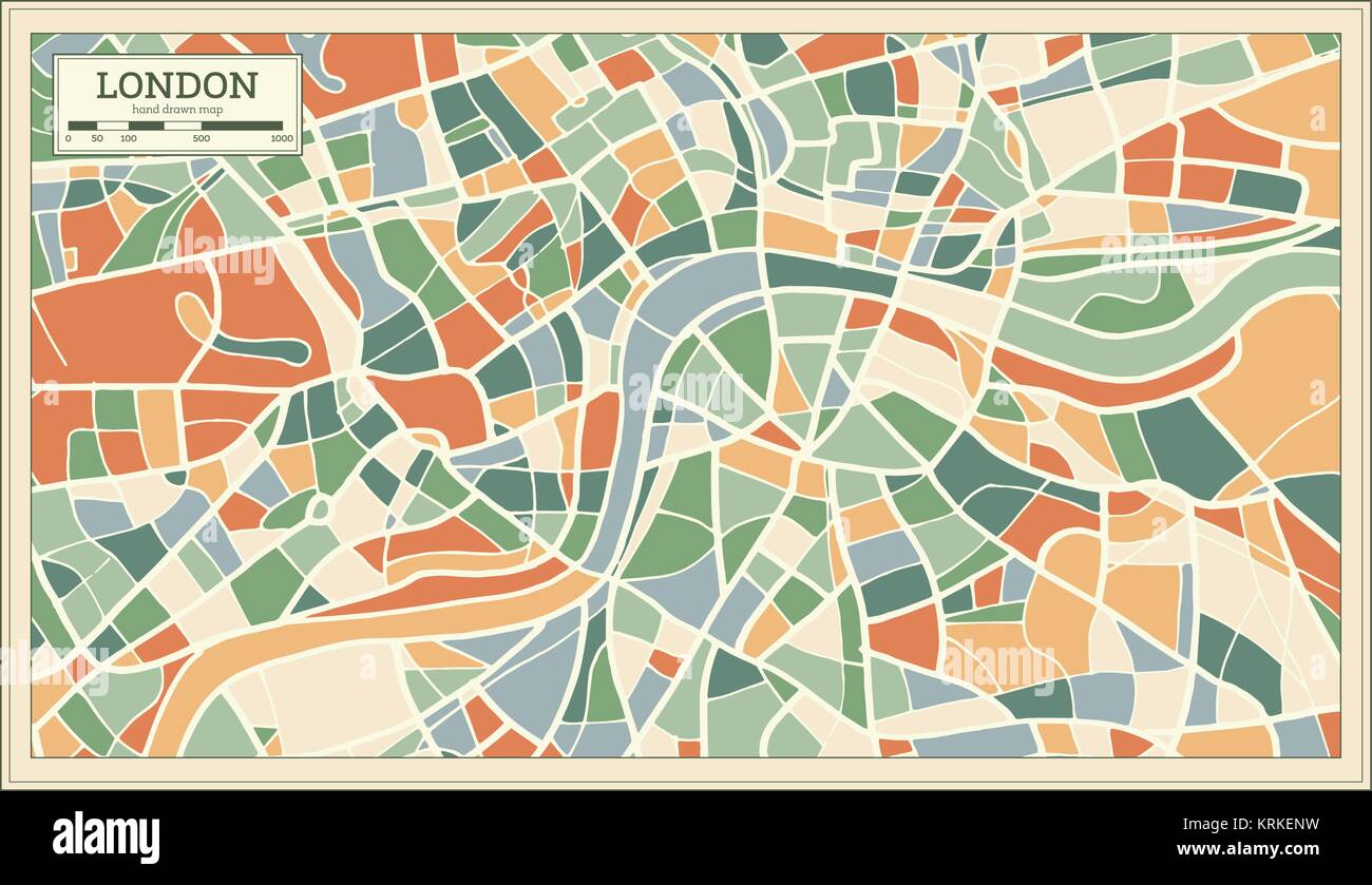 London map illustration hi-res stock photography and images - Alamy