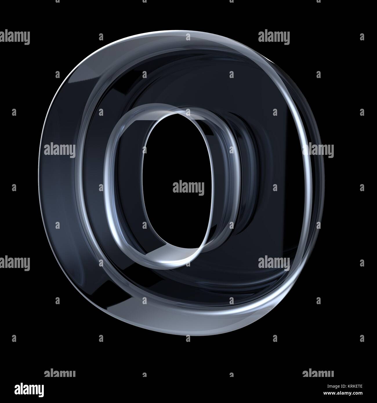 Transparent x-ray letter O. 3D Stock Photo - Alamy