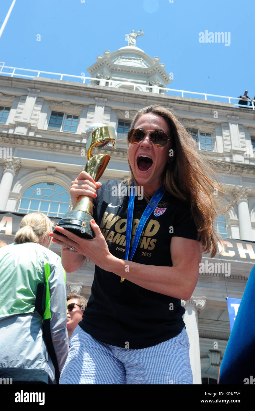 NEW YORK, NY - JULY 10: Alex Morgan, Tobin Heath, Lauren Holiday, Amy ...