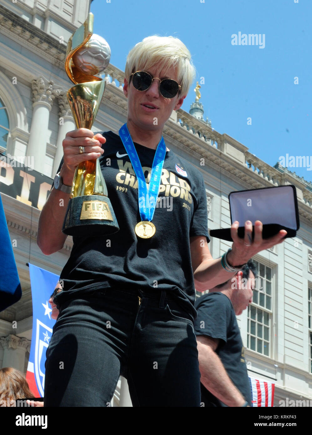 NEW YORK, NY - JULY 10: Alex Morgan, Tobin Heath, Lauren Holiday, Amy ...