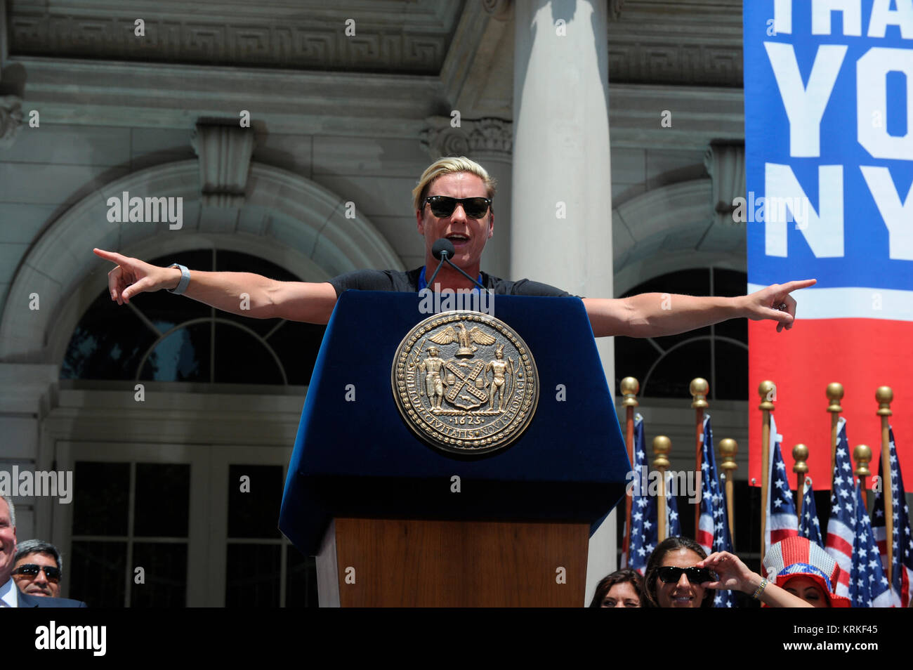 NEW YORK, NY - JULY 10: Alex Morgan, Tobin Heath, Lauren Holiday, Amy ...