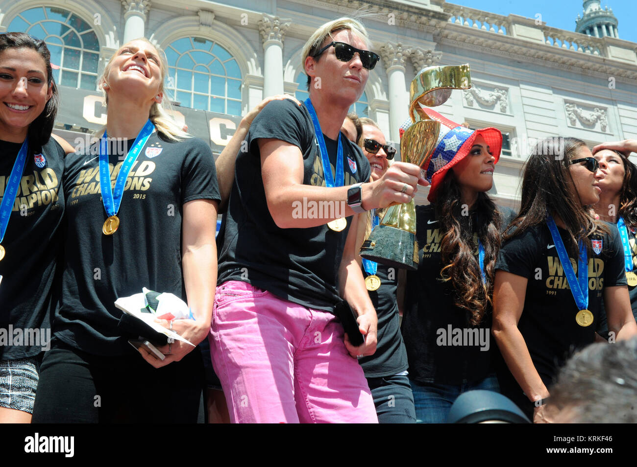NEW YORK, NY - JULY 10: Alex Morgan, Tobin Heath, Lauren Holiday, Amy ...