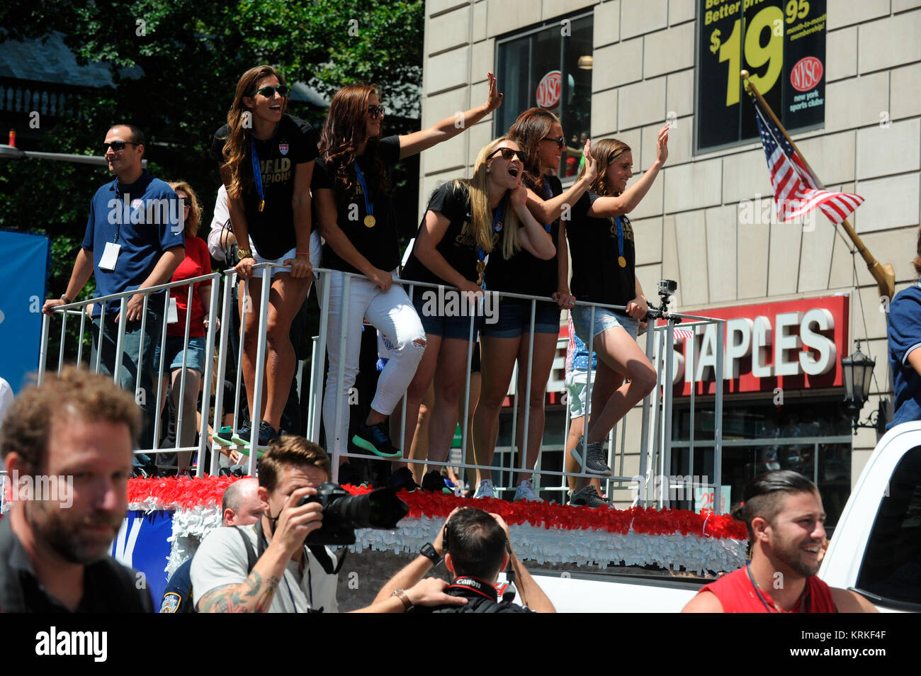 NEW YORK, NY - JULY 10: Alex Morgan, Tobin Heath, Lauren Holiday, Amy ...