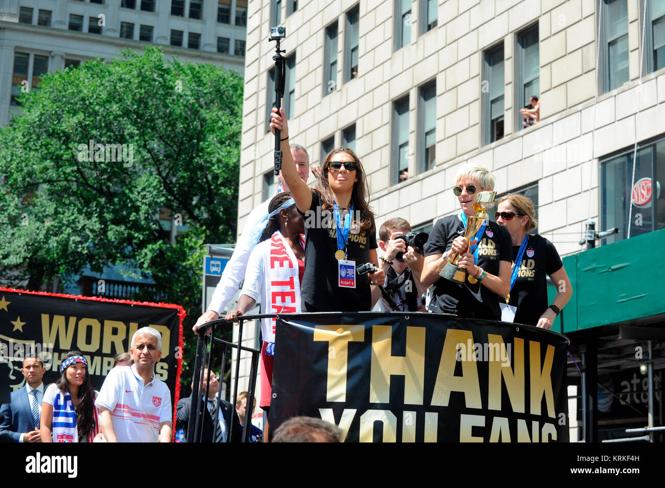 NEW YORK, NY - JULY 10: Alex Morgan, Tobin Heath, Lauren Holiday, Amy ...