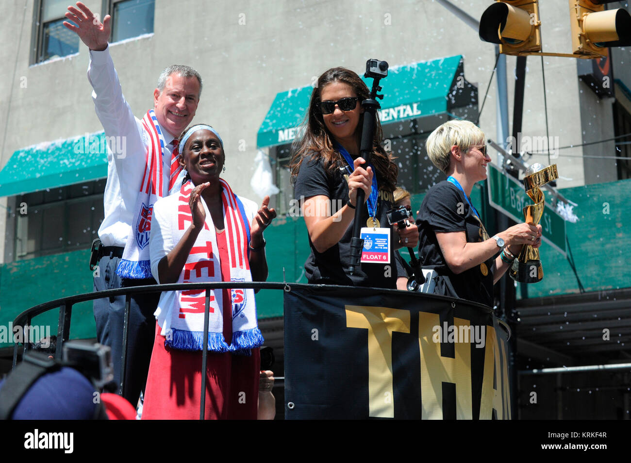 NEW YORK, NY - JULY 10: Alex Morgan, Tobin Heath, Lauren Holiday, Amy ...
