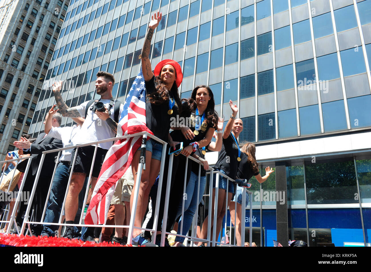 NEW YORK, NY - JULY 10: Alex Morgan, Tobin Heath, Lauren Holiday, Amy ...