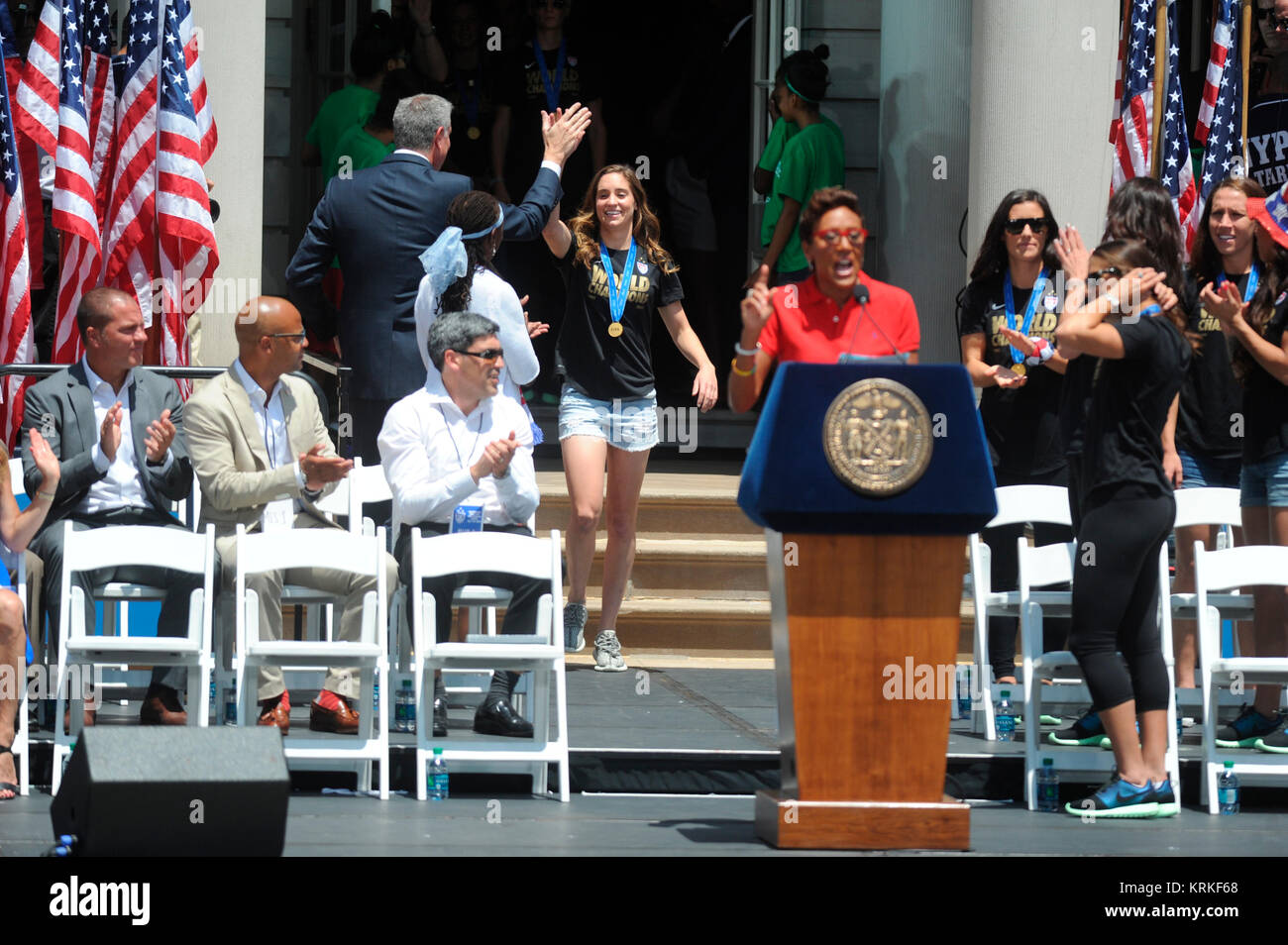 NEW YORK, NY - JULY 10: Alex Morgan, Tobin Heath, Lauren Holiday, Amy ...