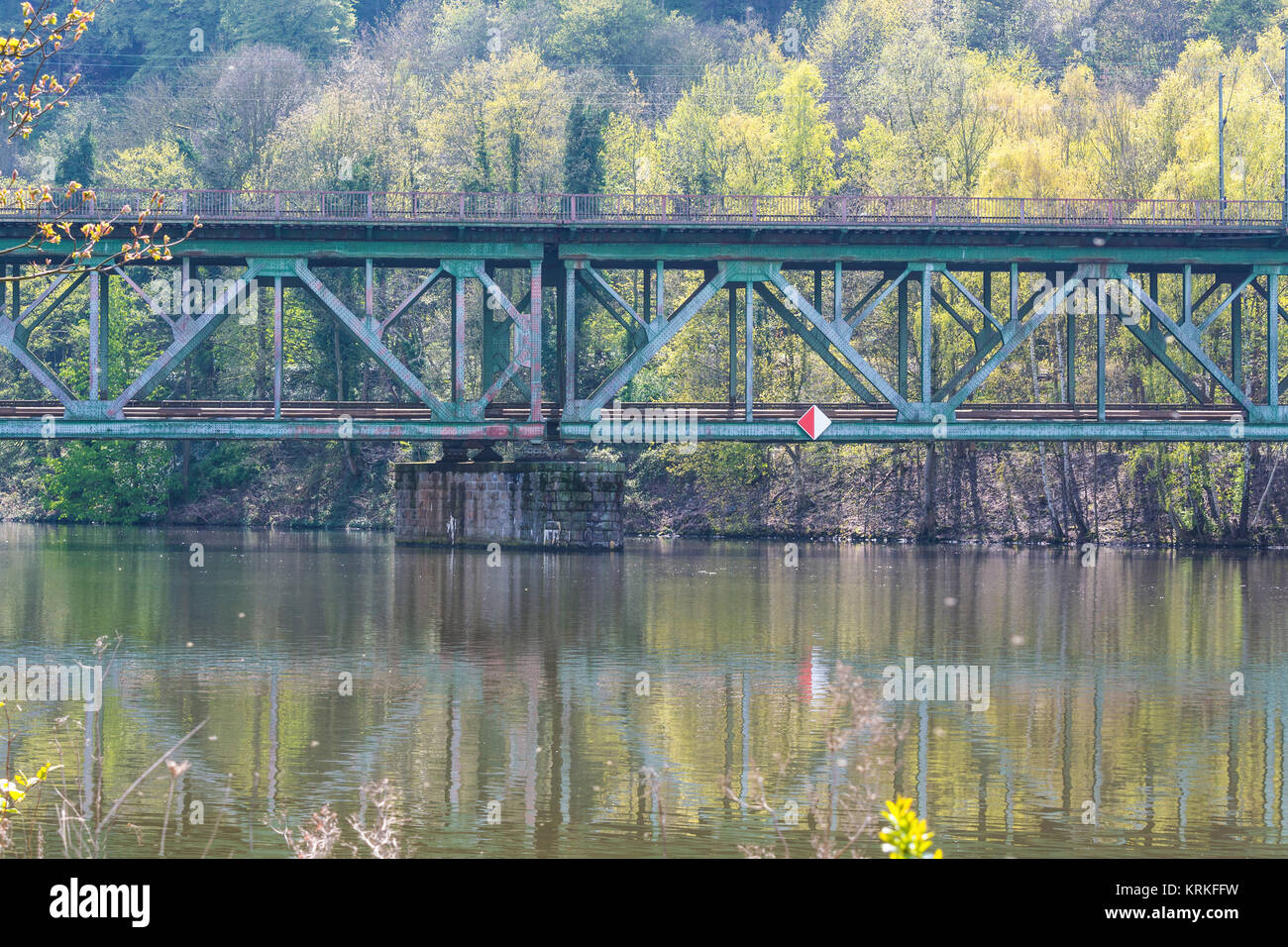 steel railway bridge Stock Photo - Alamy