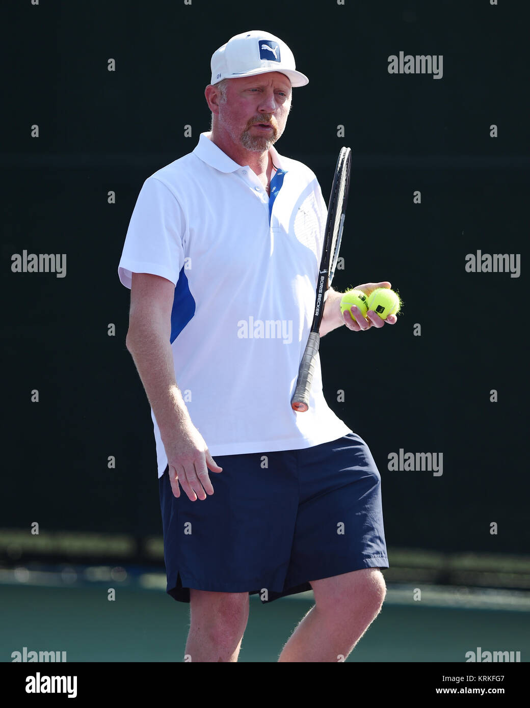KEY BISCAYNE, FL - APRIL 02: (EXCLUSIVE COVERAGE) Boris Becker and ...