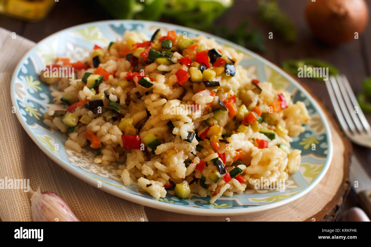 Risotto with vegetables Stock Photo - Alamy
