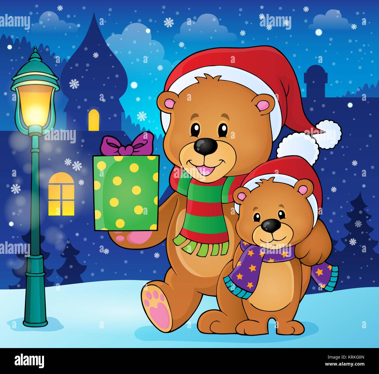 Christmas bears theme image 2 Stock Photo - Alamy